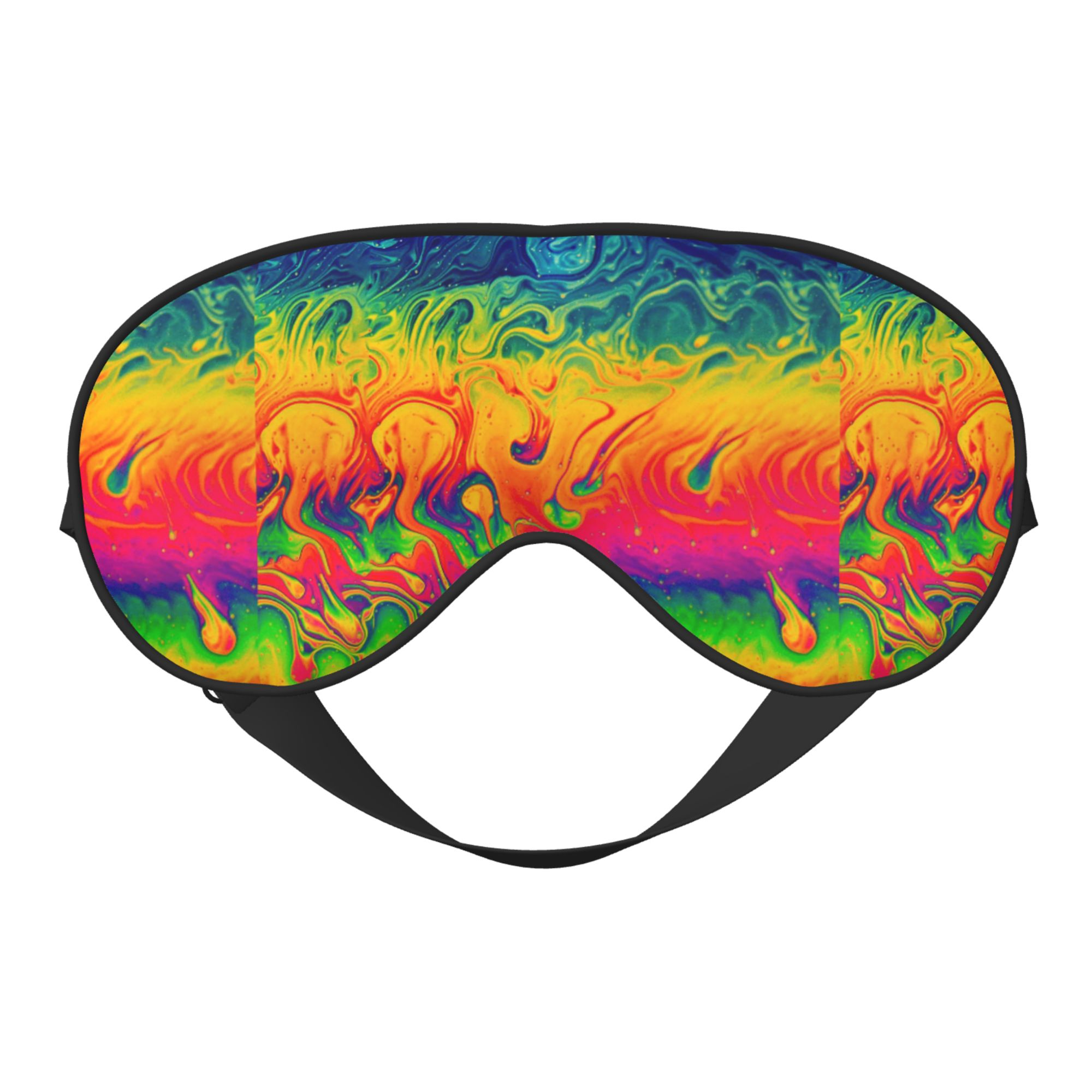 Soft Zero Pressure Eyes Cover Colorful Neon Graphic Light Blocking ...