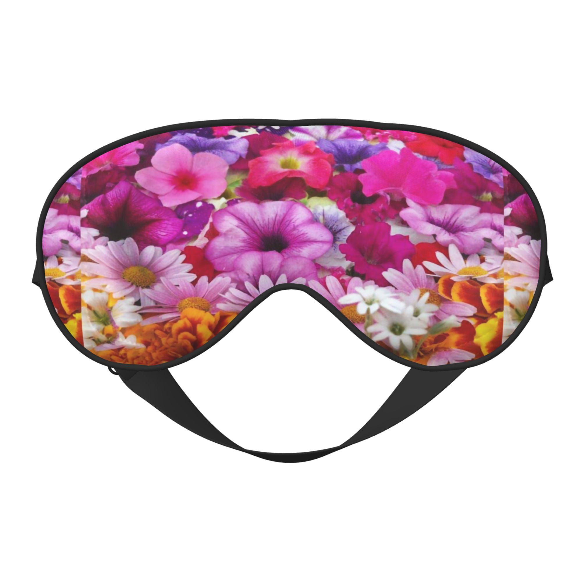 Soft Zero Pressure Eyes Cover Colourful Flowers Light Blocking Sleeping ...