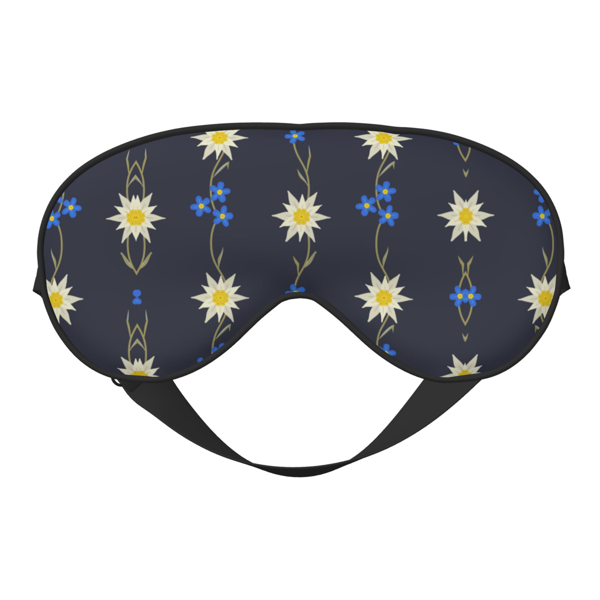 Soft Zero Pressure Eyes Cover Floral Hand-Drawn Edelweiss High Mountain ...