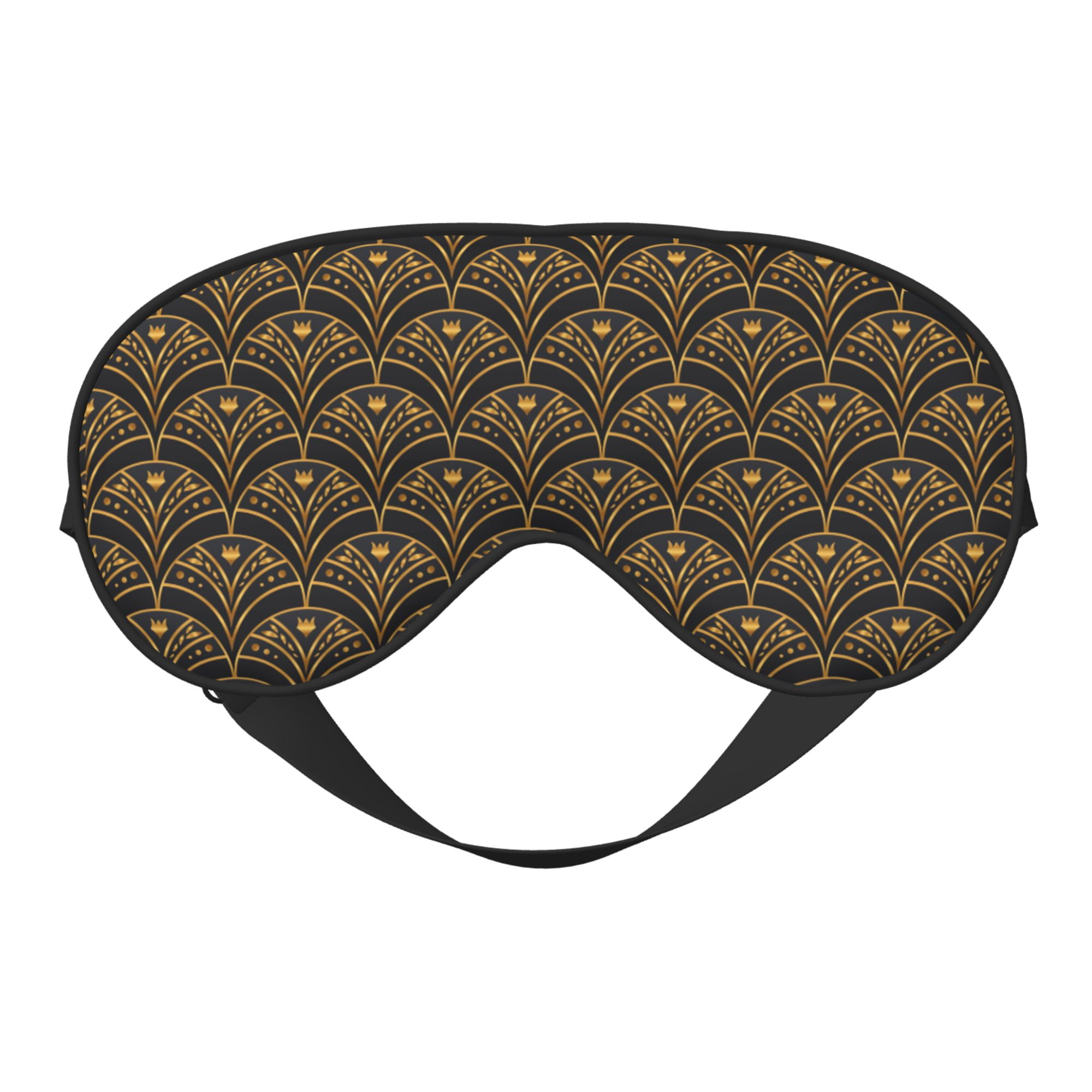 Soft Zero Pressure Eyes Cover Luxury Gold Pattern Light Blocking ...
