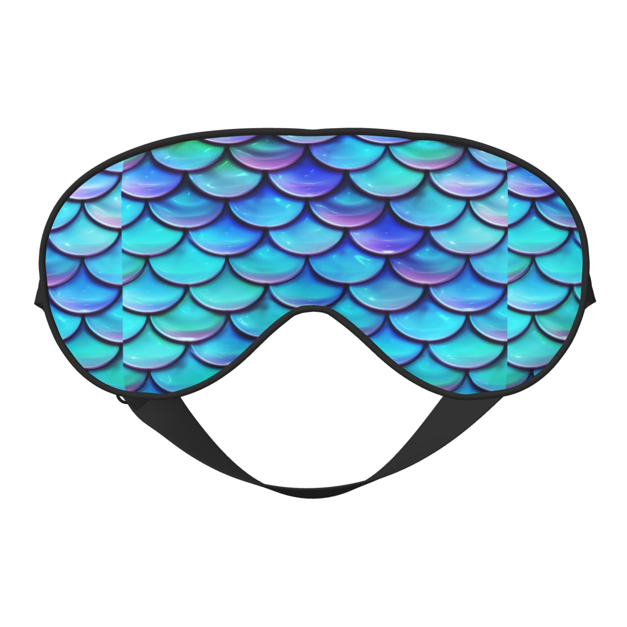 Soft Zero Pressure Eyes Cover Mermaid Scales Light Blocking Sleeping ...