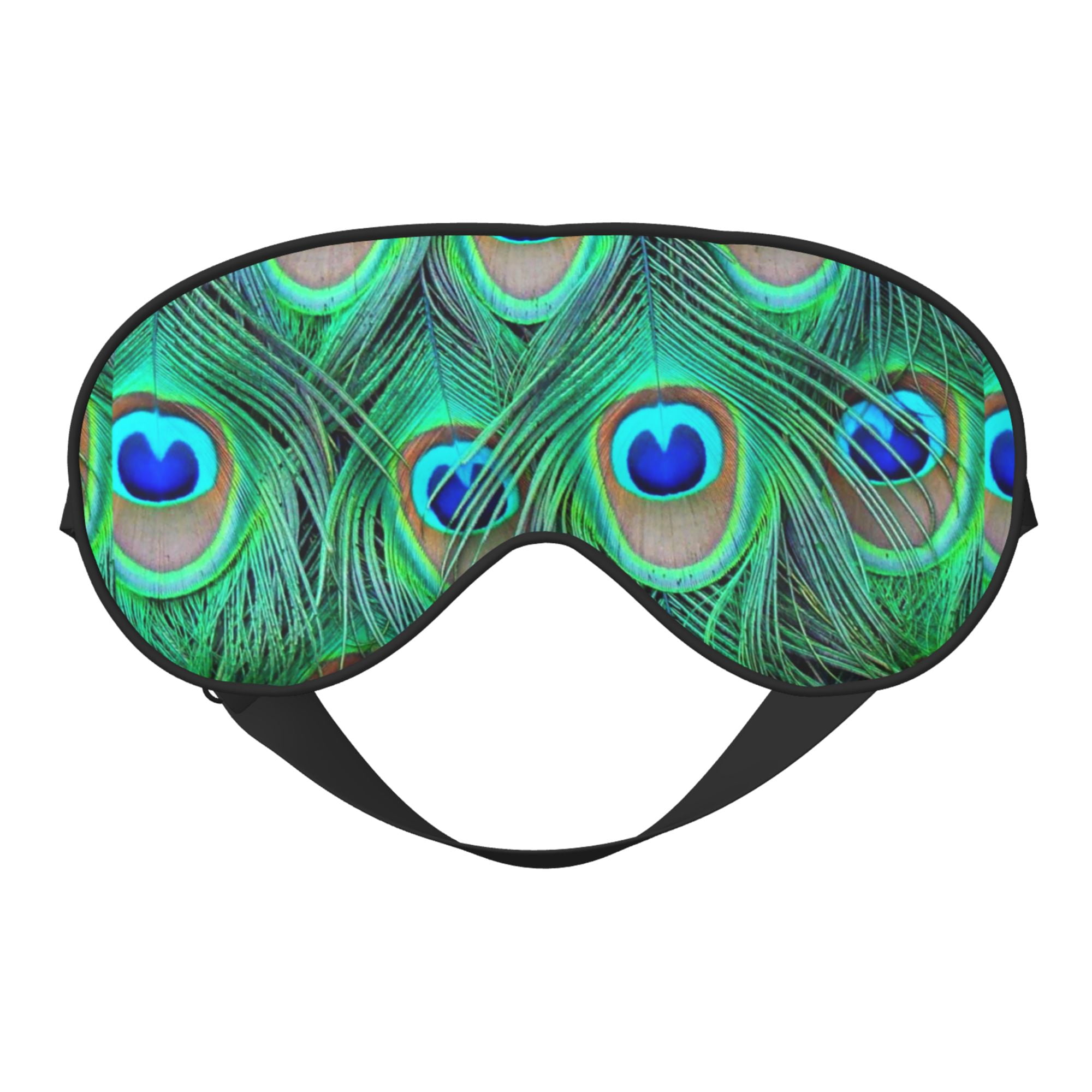 Soft Zero Pressure Eyes Cover Peacock Feather Print Light Blocking ...