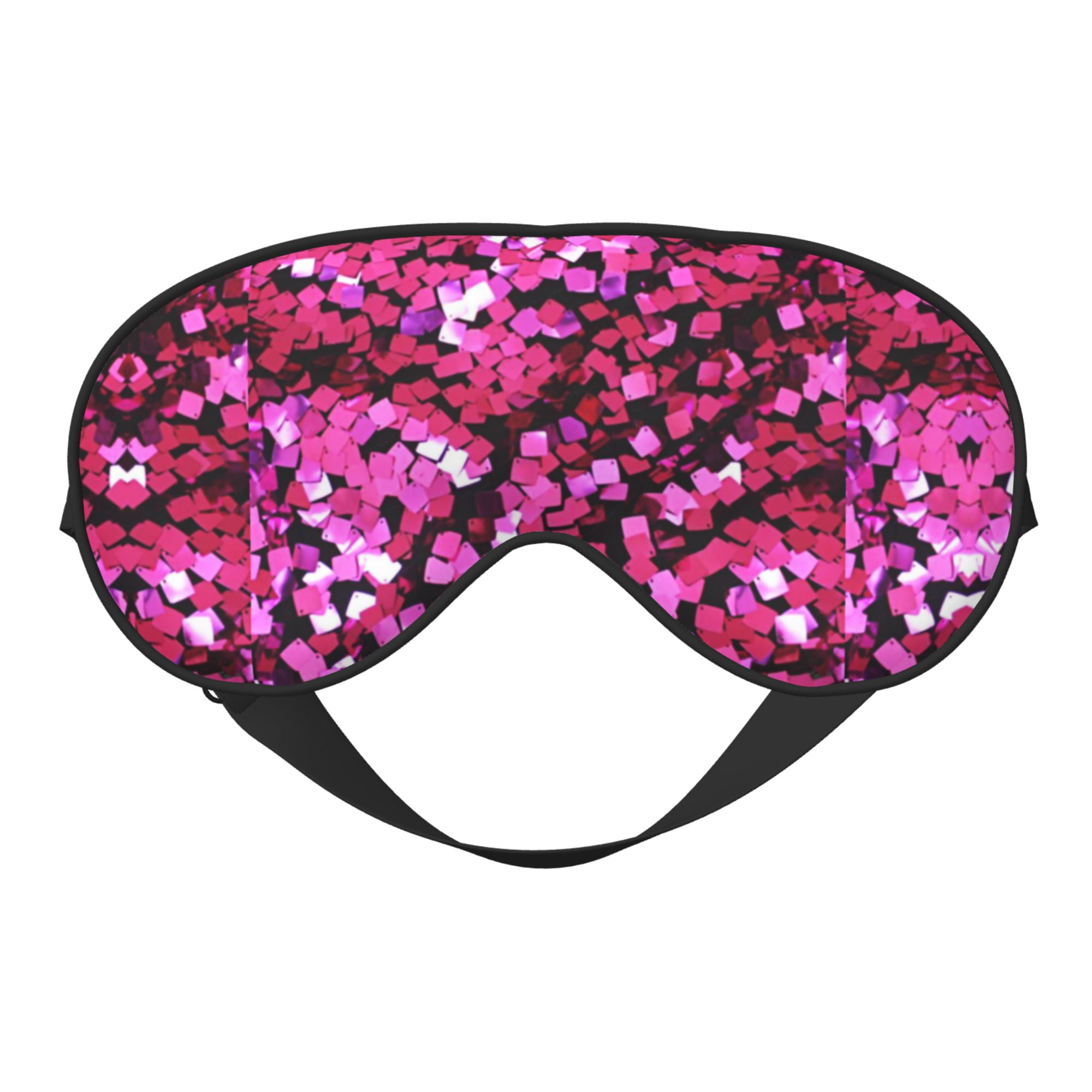 Soft Zero Pressure Eyes Cover Pink Glitter Pattern Light Blocking ...