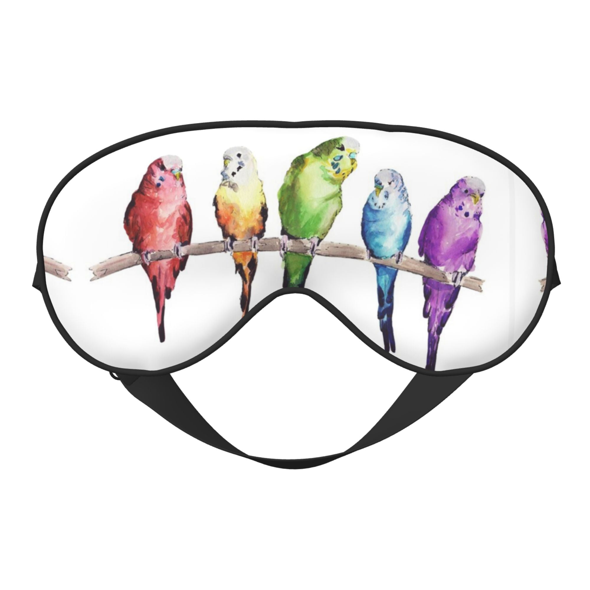 Soft Zero Pressure Eyes Cover Rainbow Budgie Birds Light Blocking ...