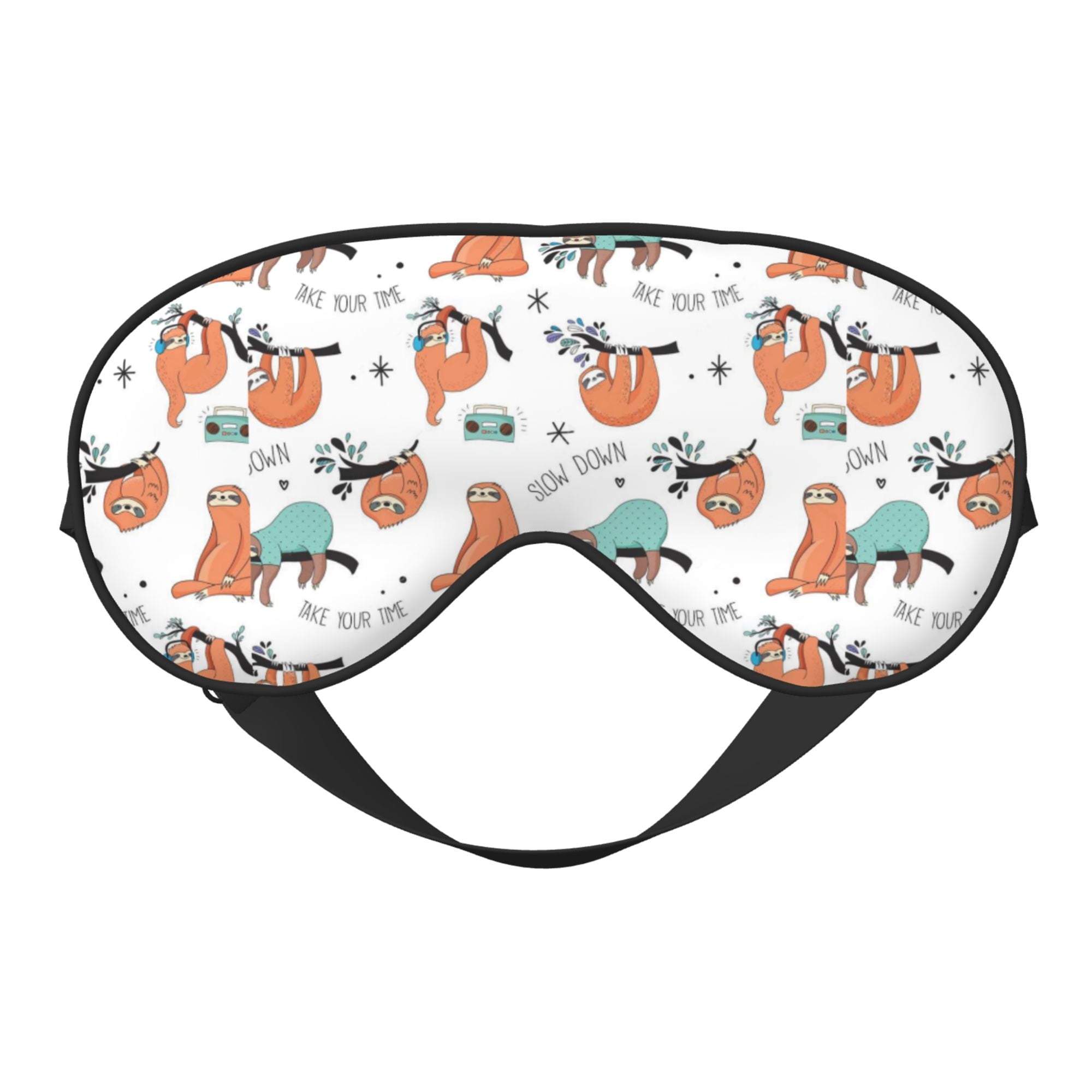 Soft Zero Pressure Eyes Cover Sloth Animal Light Blocking Sleeping Eye ...