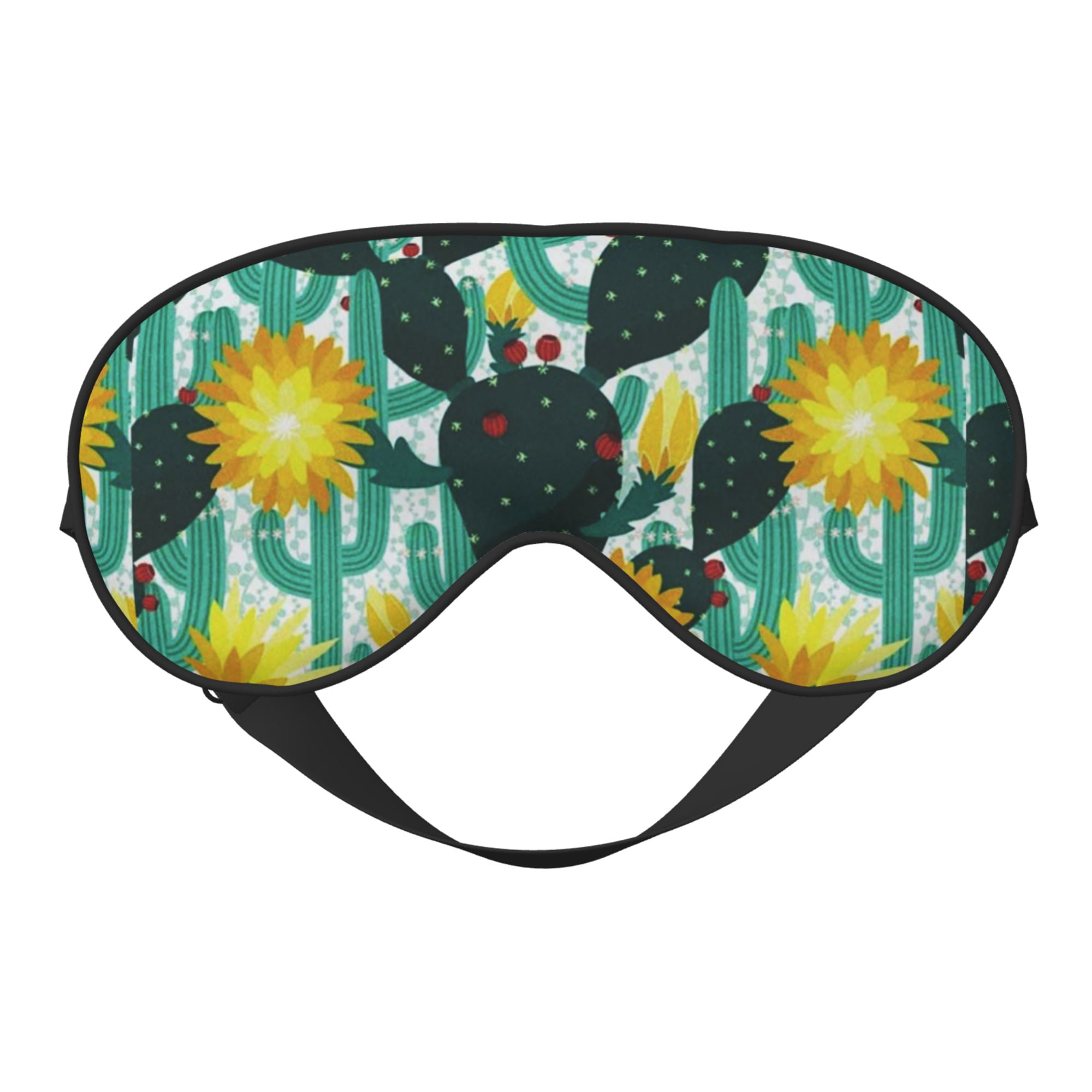 Soft Zero Pressure Eyes Cover Tropical Green Cactus Light Blocking ...