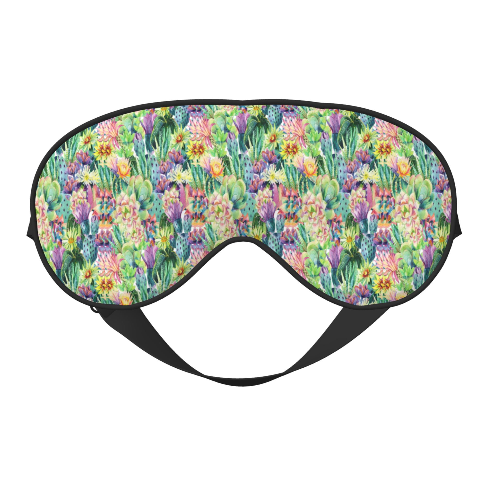 Soft Zero Pressure Eyes Cover Watercolor-Blooming-Cactus Light Blocking ...