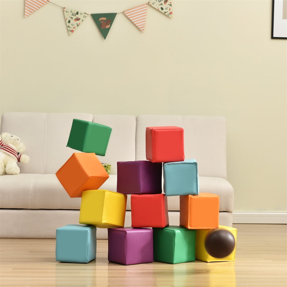 Soft Zone Toddler Foam Block Playset, Soft Colorful Stacking Play ...