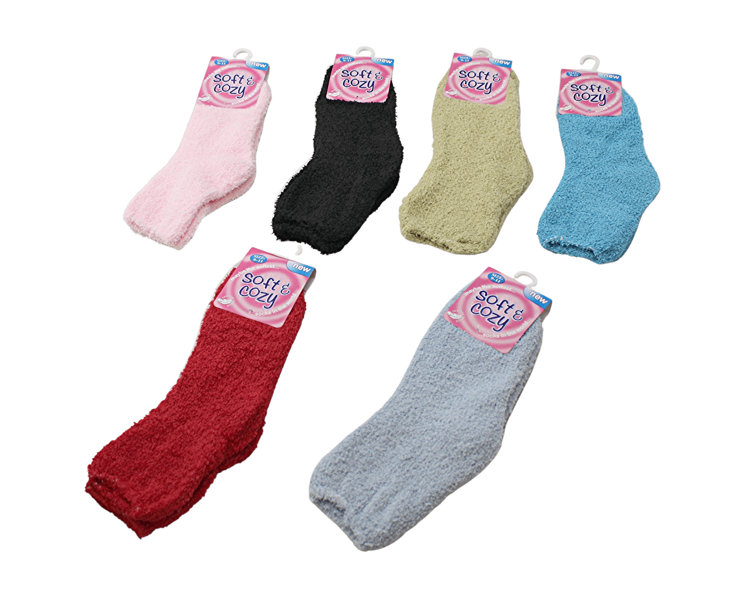 Soft and Comfortable Fuzzy Slipper Socks 6 Pair Value Pack All Season ...