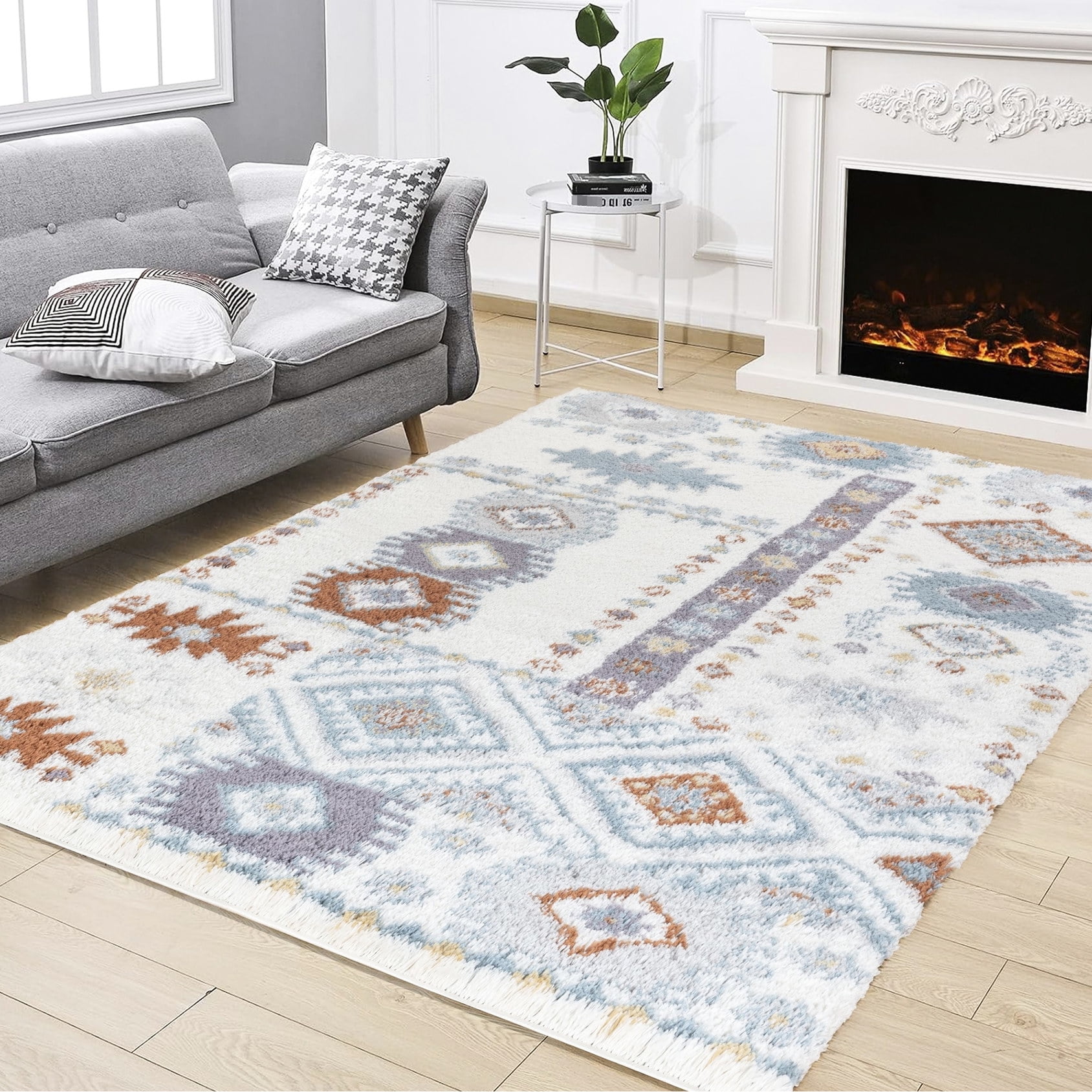 Soft and Durable Texture - Welcoming Shag Rug for Entrances - Walmart.com