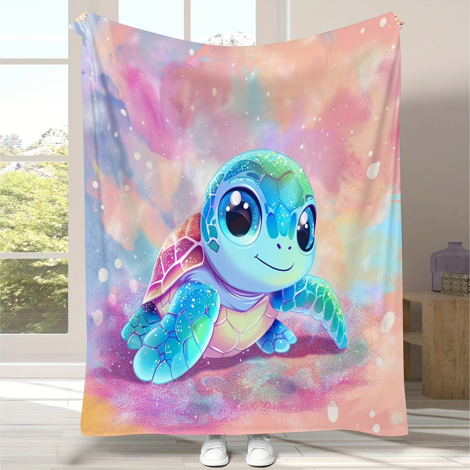 Soft and Snug Turtle Print Blanket Throw - Cozy Animal Design for All ...
