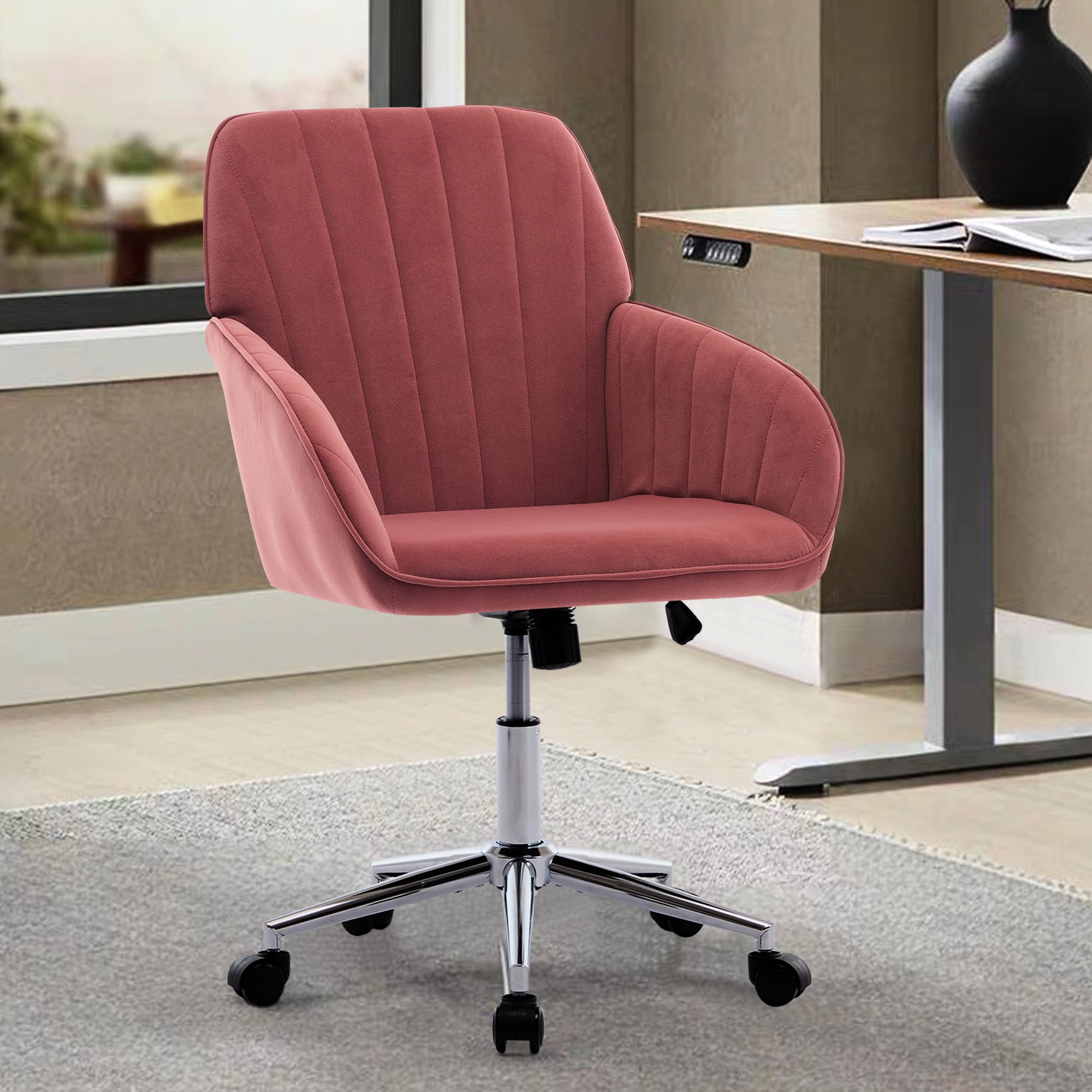 Soft and Sturdy Office Chair+Ergonomic Armrests”-“Daily Computer Work ...