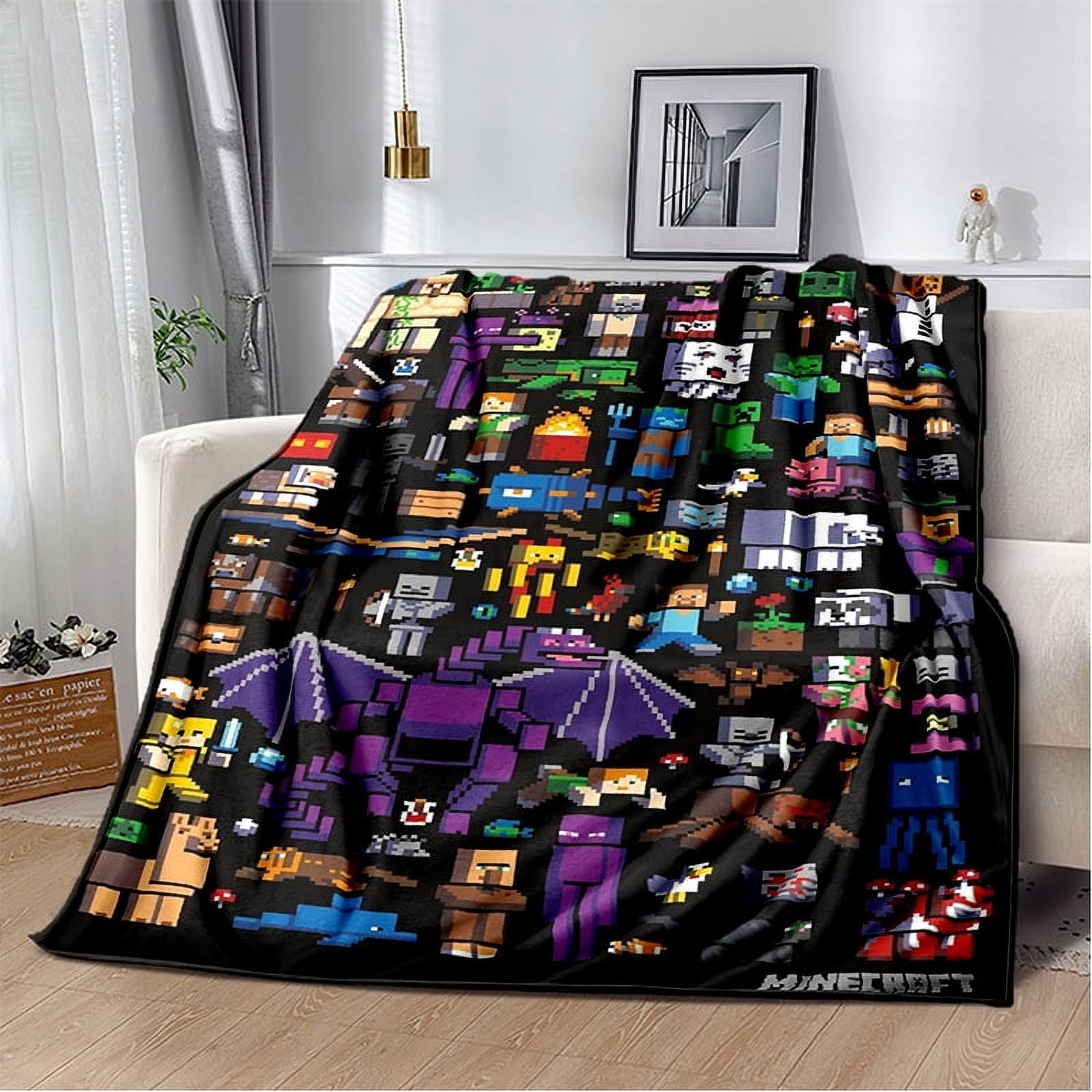 Soft and Warm M-Minecraft Blanket Featuring My World Sandbox Game ...