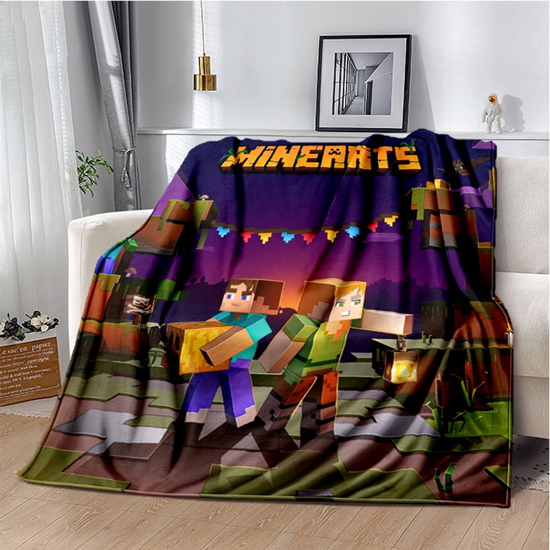 Soft and Warm M-Minecraft Blanket Featuring My World Sandbox Game ...