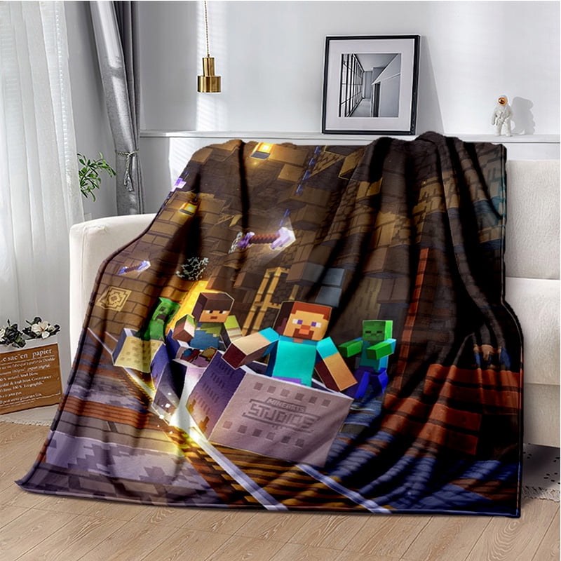 Soft and Warm M-Minecraft Blanket Featuring My World Sandbox Game ...