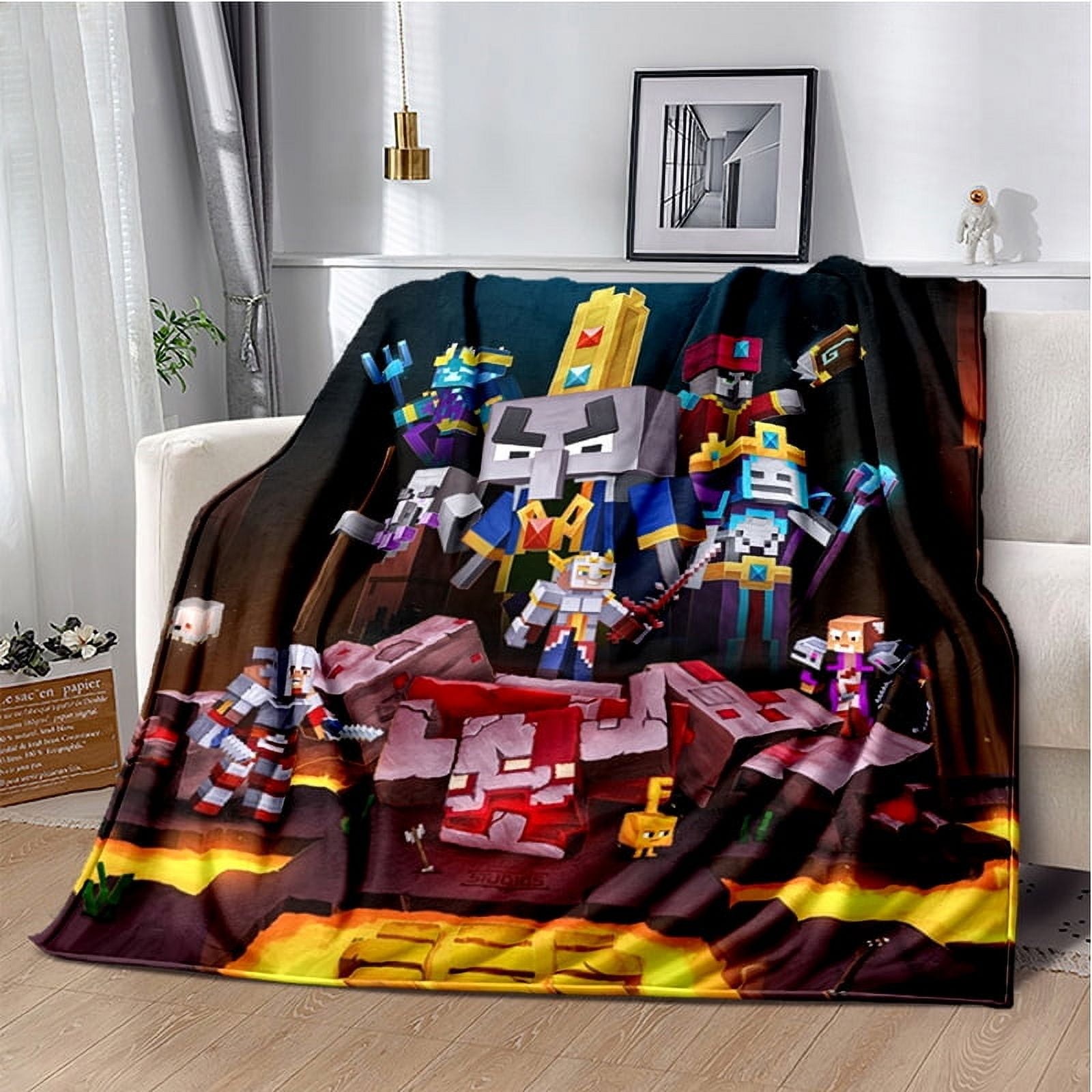 Soft and Warm M-Minecraft Blanket Featuring My World Sandbox Game ...