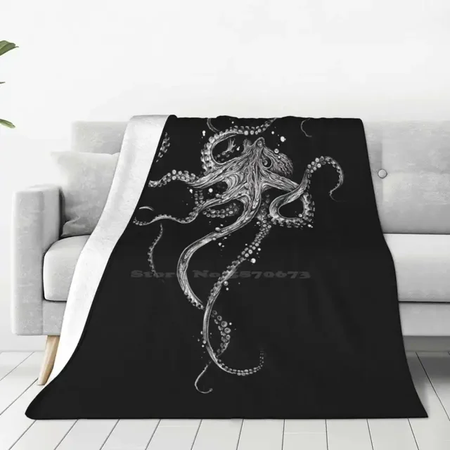 Soft and Warm Octopus Hairy Blanket Sofa/Bed/Travel Love Gifts Octopus ...