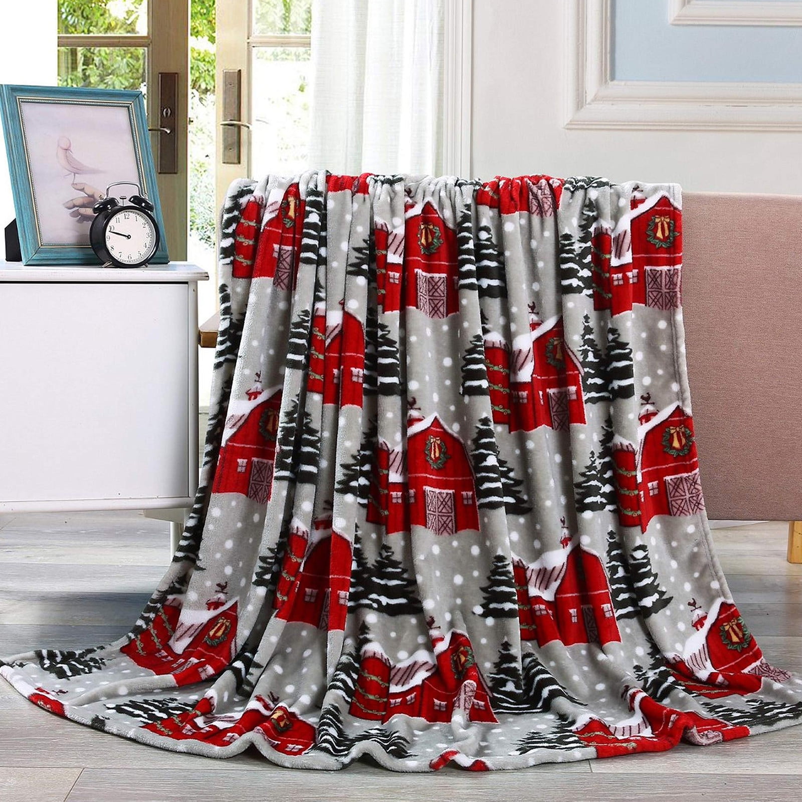 Soft and comfortable Velvet Touch Ultra Plush Christmas Holiday Printed ...