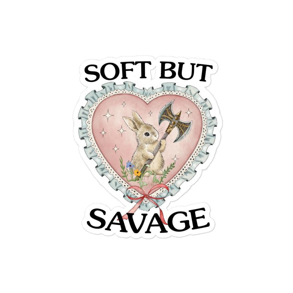 Soft but Savage Bubble-free stickers vinyl decal cute sticker aesthetic ...