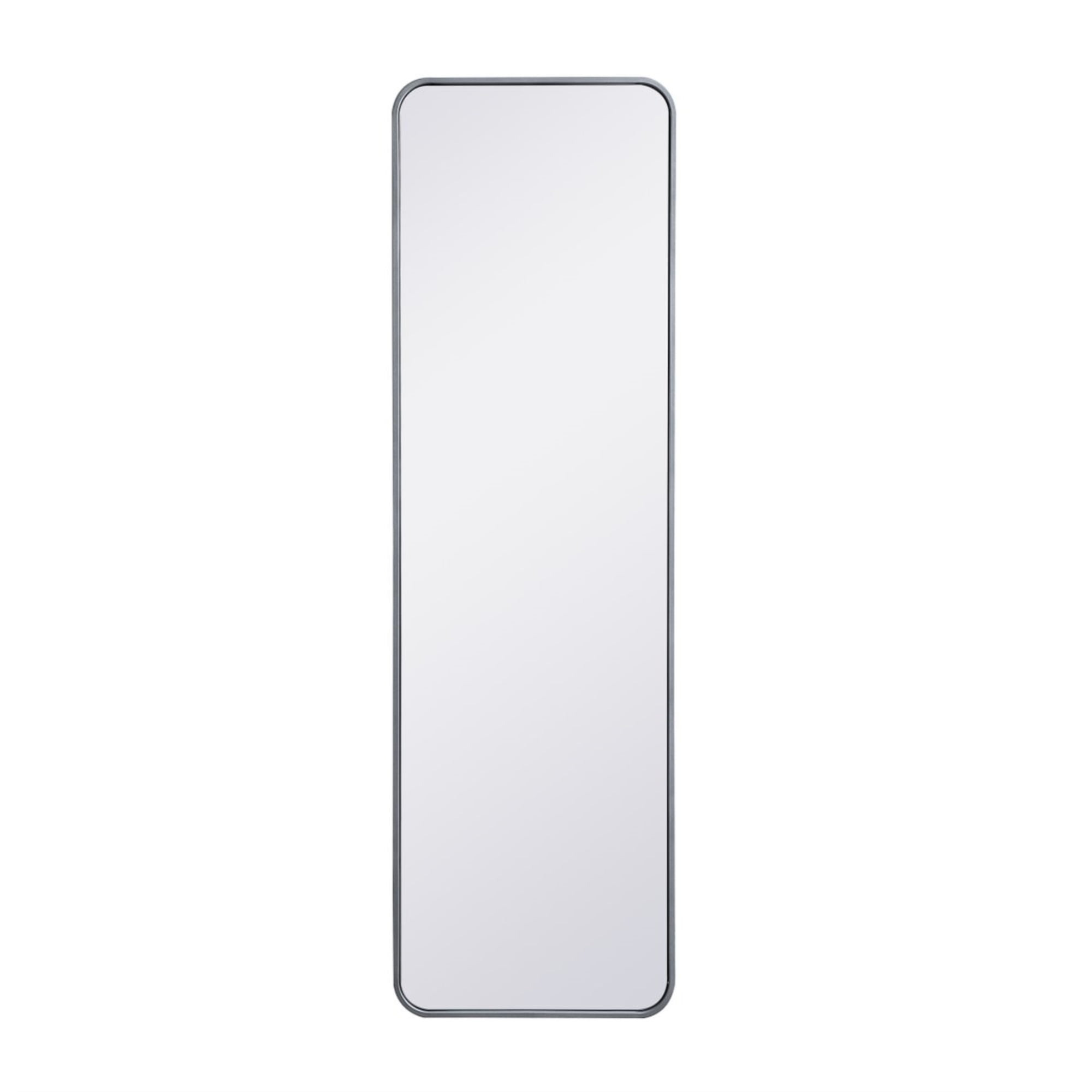 Soft corner metal rectangular mirror 18x60 inch in Silver - Walmart.com