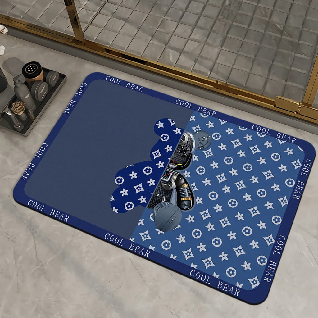 Soft diatom mud absorbent floor mat non-slip bathroom foot pad quick ...