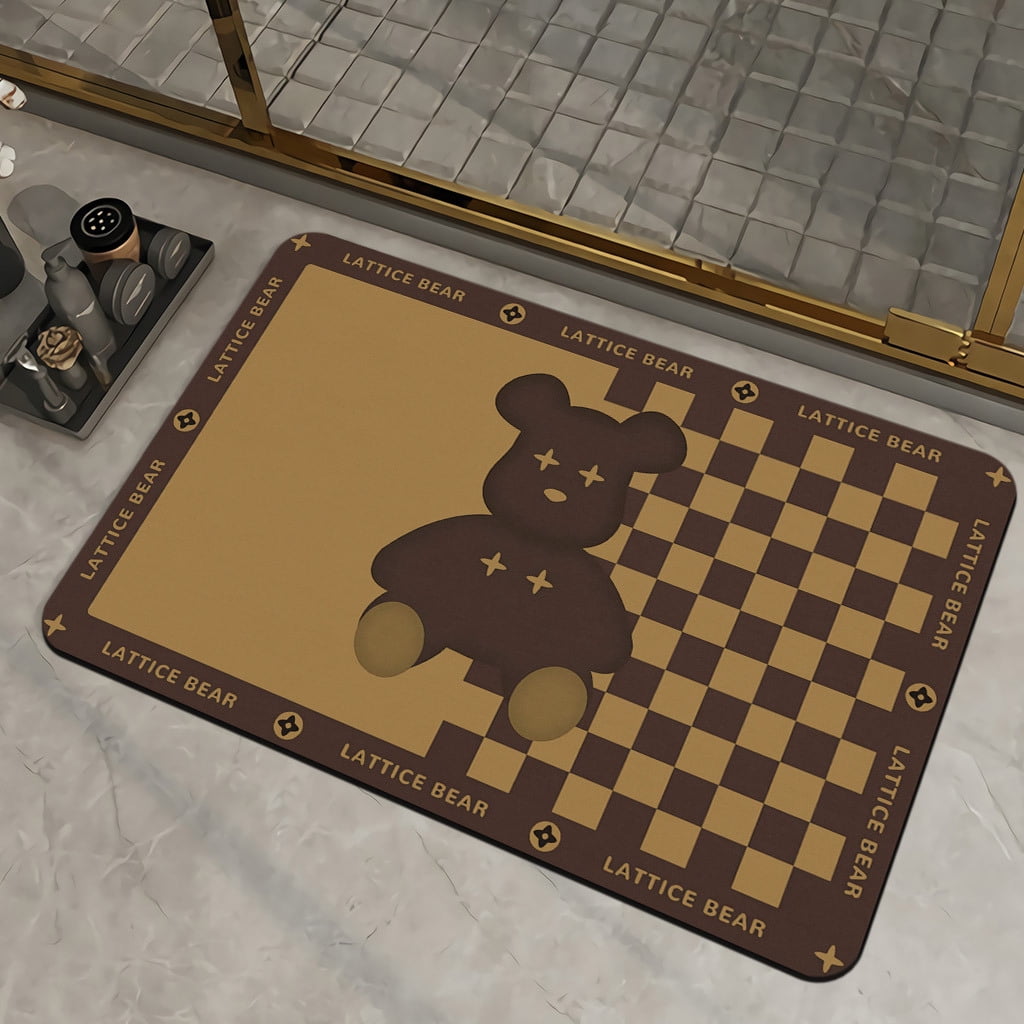 Soft diatom mud absorbent floor mat non-slip bathroom foot pad quick ...