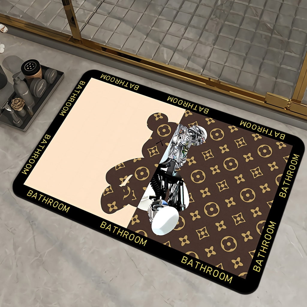 Soft diatom mud absorbent floor mat non-slip bathroom foot pad quick ...