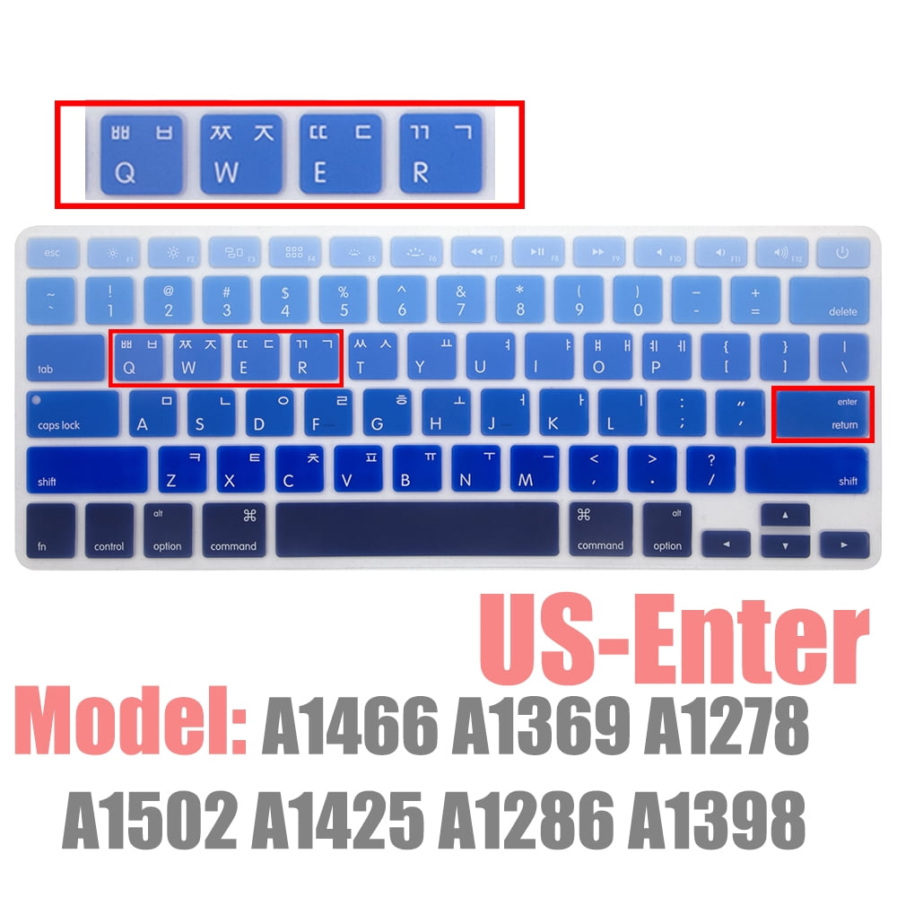 Soft for Macbook Pro 13/15 2007 A1502 A1398 Korean US Keyboard Cover ...