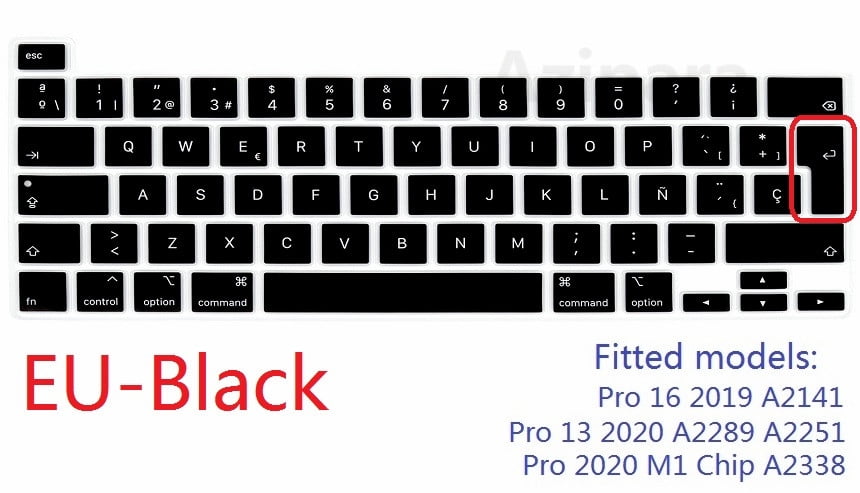 Soft for Macbook Pro 13 2020 M1 Chip A2338 Spanish EU US Keyboard Cover ...