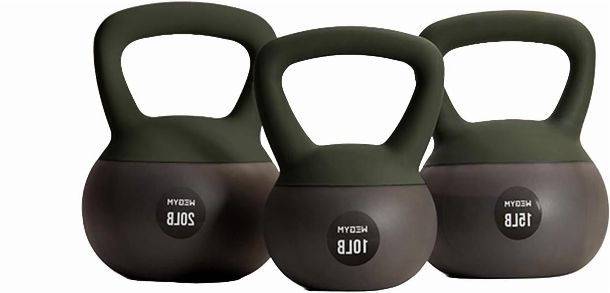 Soft kettlebells with cushioned base, anti-slip grip for home workouts ...