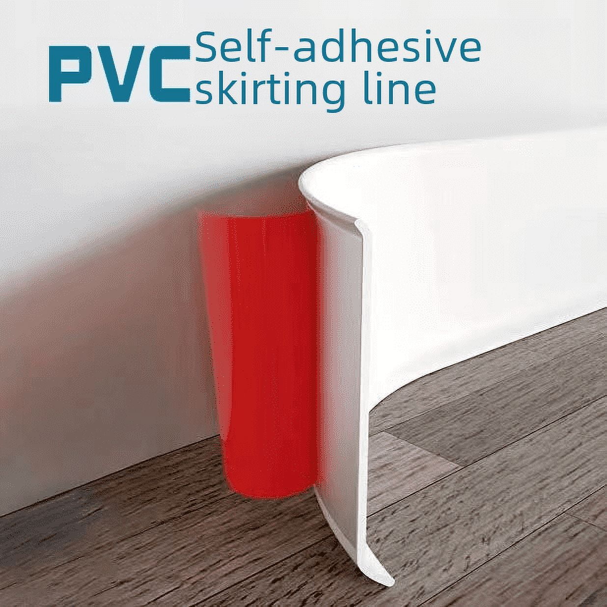 Soft pvc self-adhesive skirting line plastic skirting line rubber ...