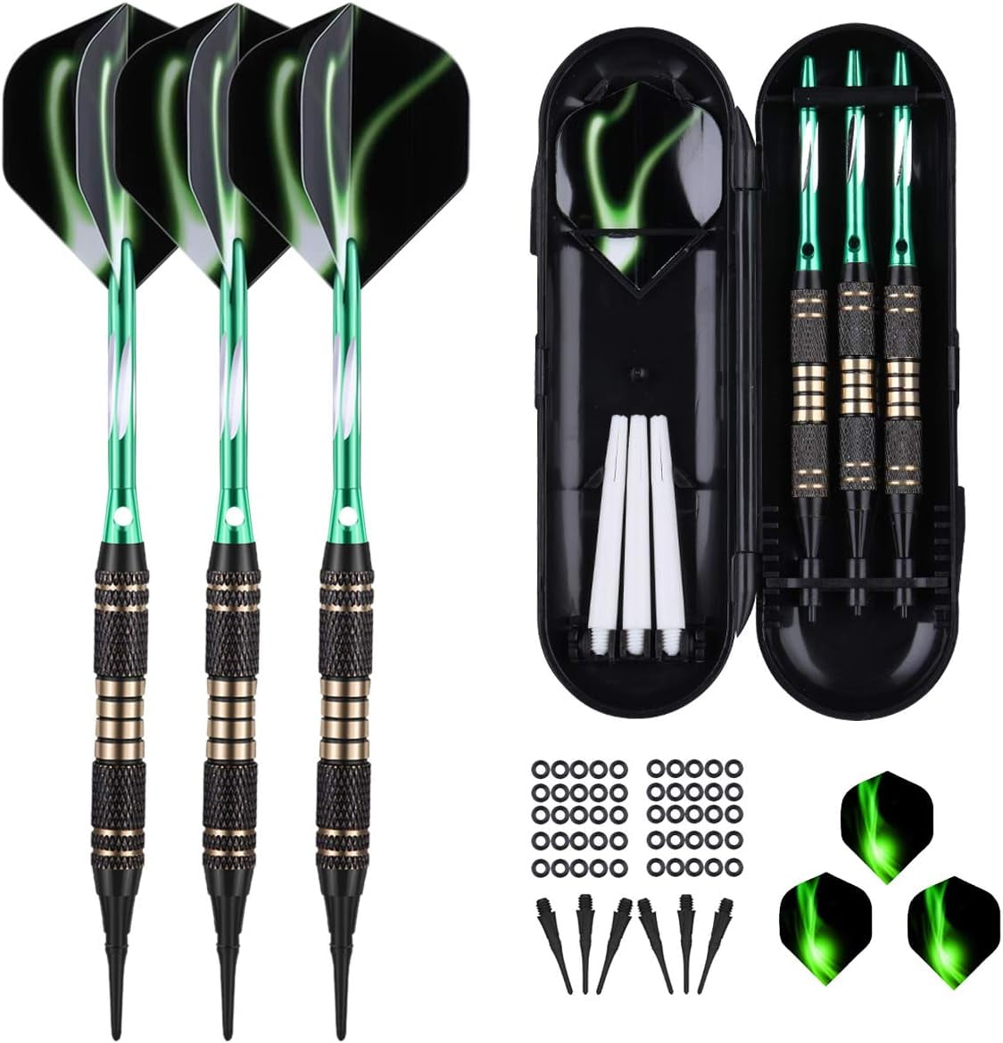Soft tip Darts Set 18/20 Grams - Professional Darts Plastic Tip with ...