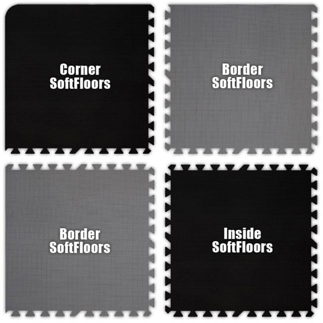 SoftFloors -Black & Grey Checkerboard -10 x 10 Set - Walmart.com