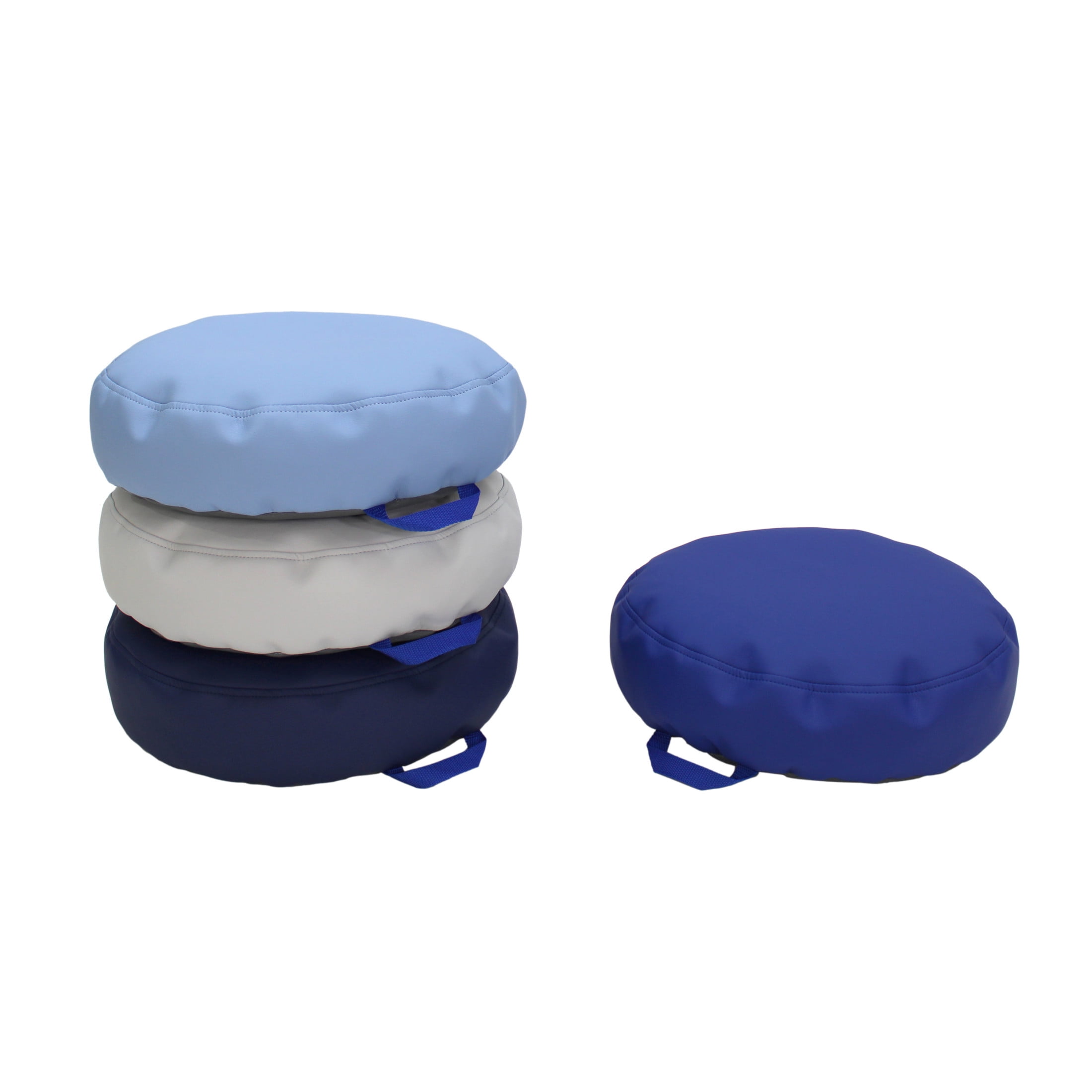 Factory Direct Partners SoftScape Bean Cushions, Navy/Powder Blue (Set ...
