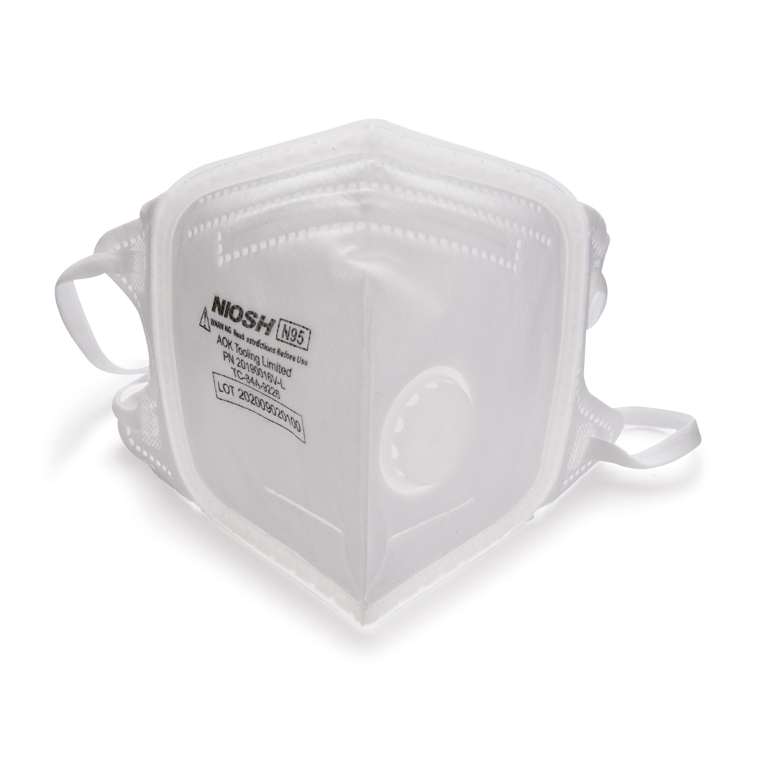 Woodcraft SoftSeal N95 V-Fold Valved Mask, Large, 360-Degree Silicone ...