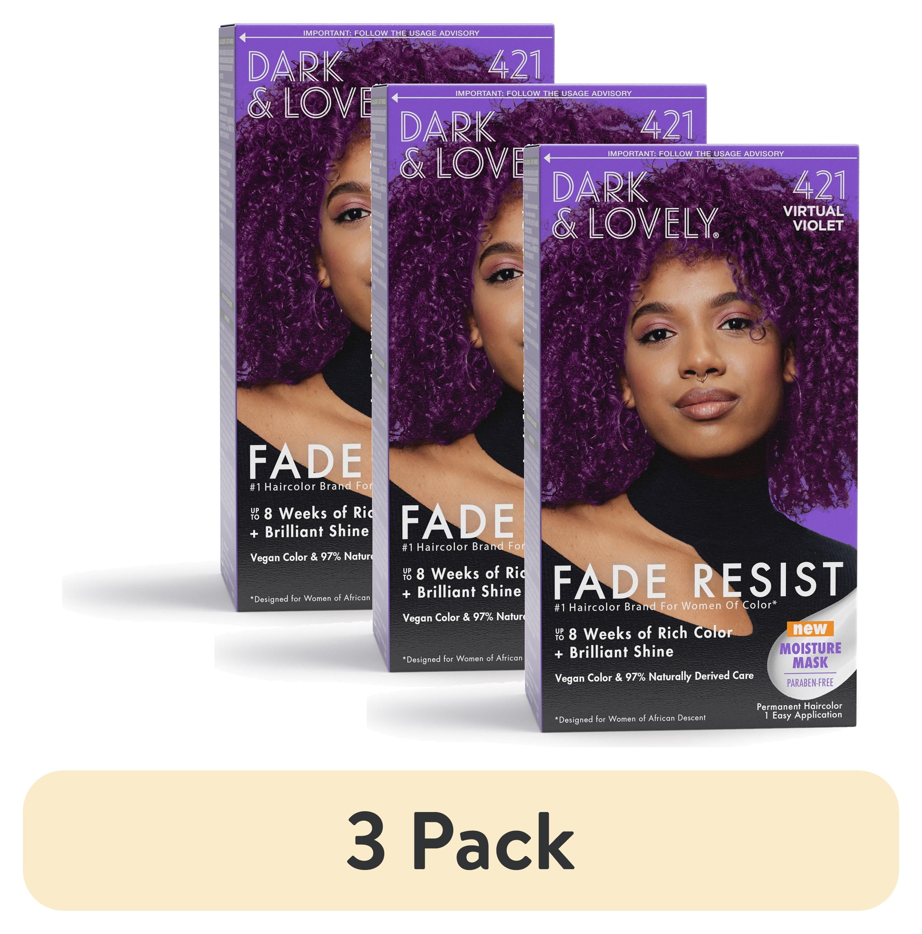 (3 pack) SoftSheen-Carson Dark & Lovely Fade Resist Hair Color, 421 Virtual Violet - Walmart.com