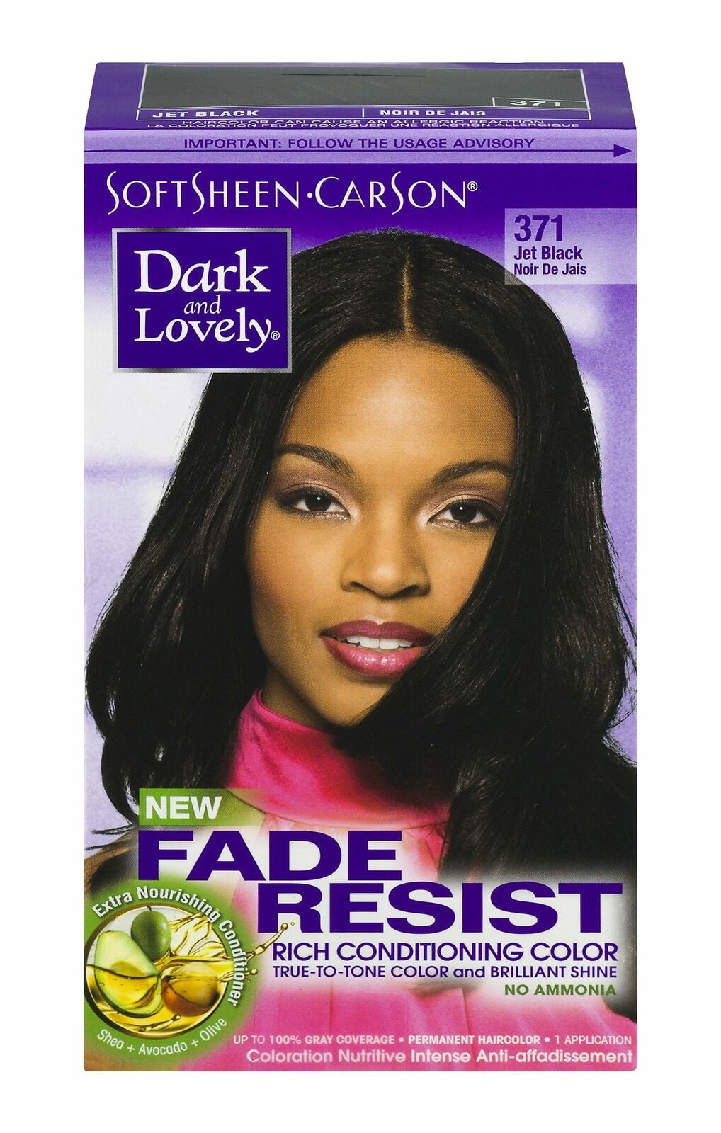 SoftSheen-Carson Dark & Lovely Hair Conditioner, 371 Jet Black, 3-Pack ...