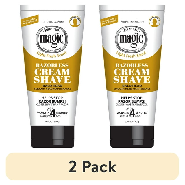 (2 pack) SoftSheen-Carson Magic Shave Hair Removal Cream, Bald Head ...