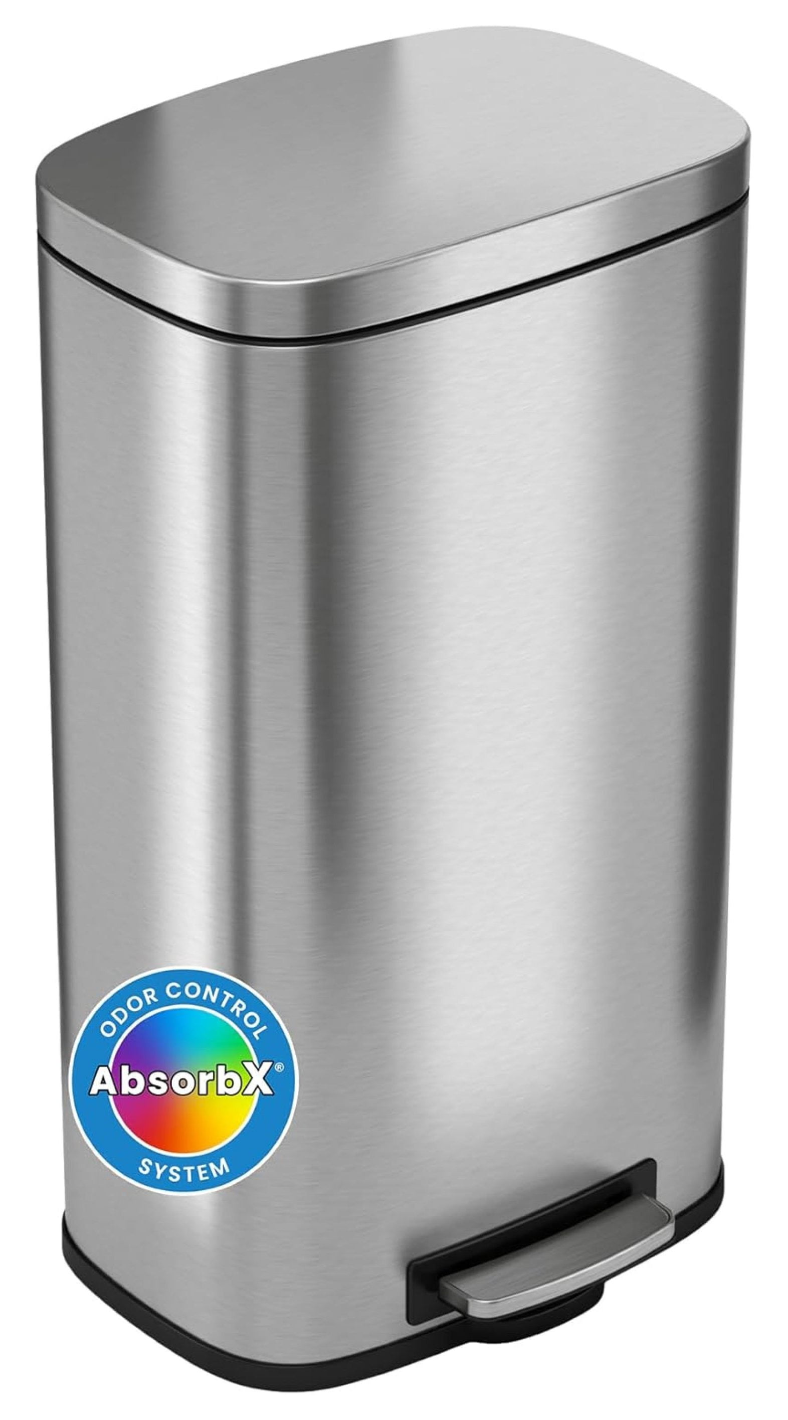 SoftStep 8 Gallon Step Pedal Trash Can with AbsorbX Activated Carbon ...