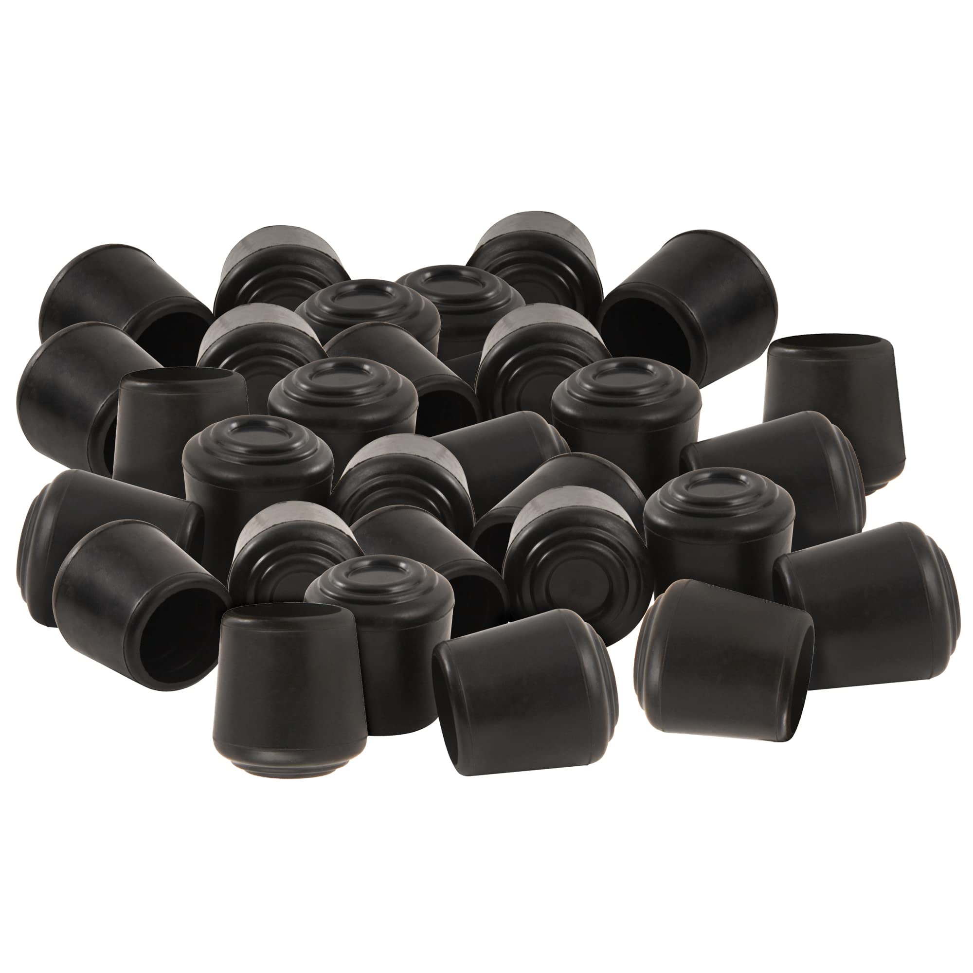 SoftTouch 1/2" Round Slip-On Rubber Folding Metal Chair Leg Tip ...