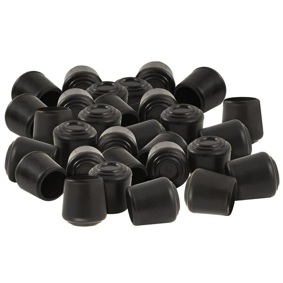 SoftTouch 1/2" Round Slip-On Rubber Folding Metal Chair Leg Tip ...