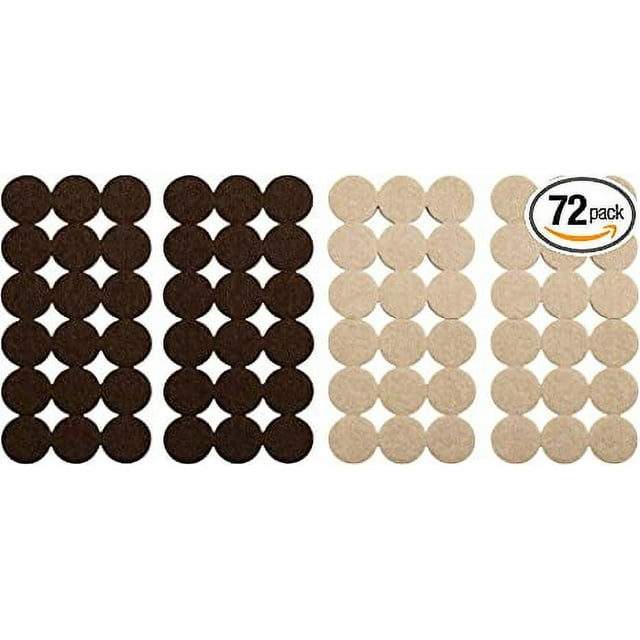 SoftTouch 1" Round Self-Stick Felt Furniture Pads - Protect Surfaces ...