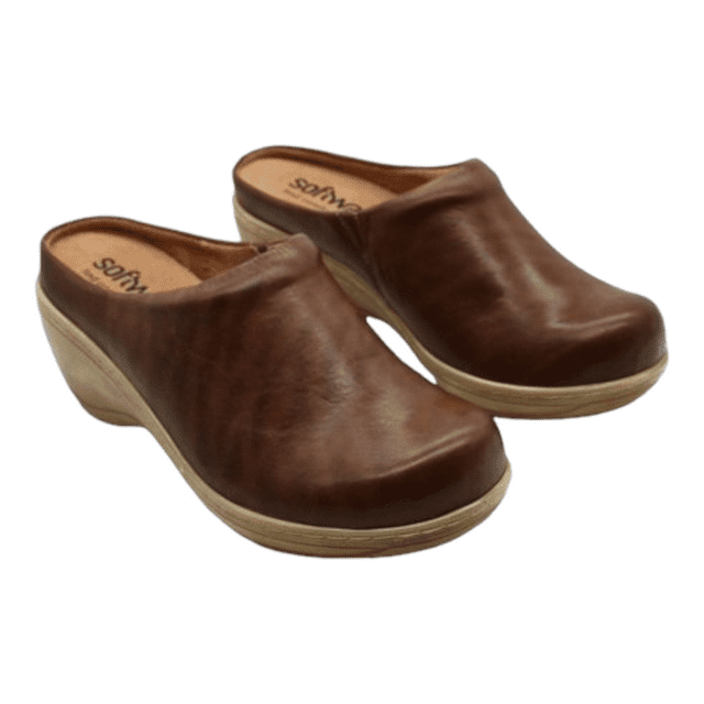 SoftWalk Women's Madison Clog in Saddle - Timeless Comfort with Stylish ...