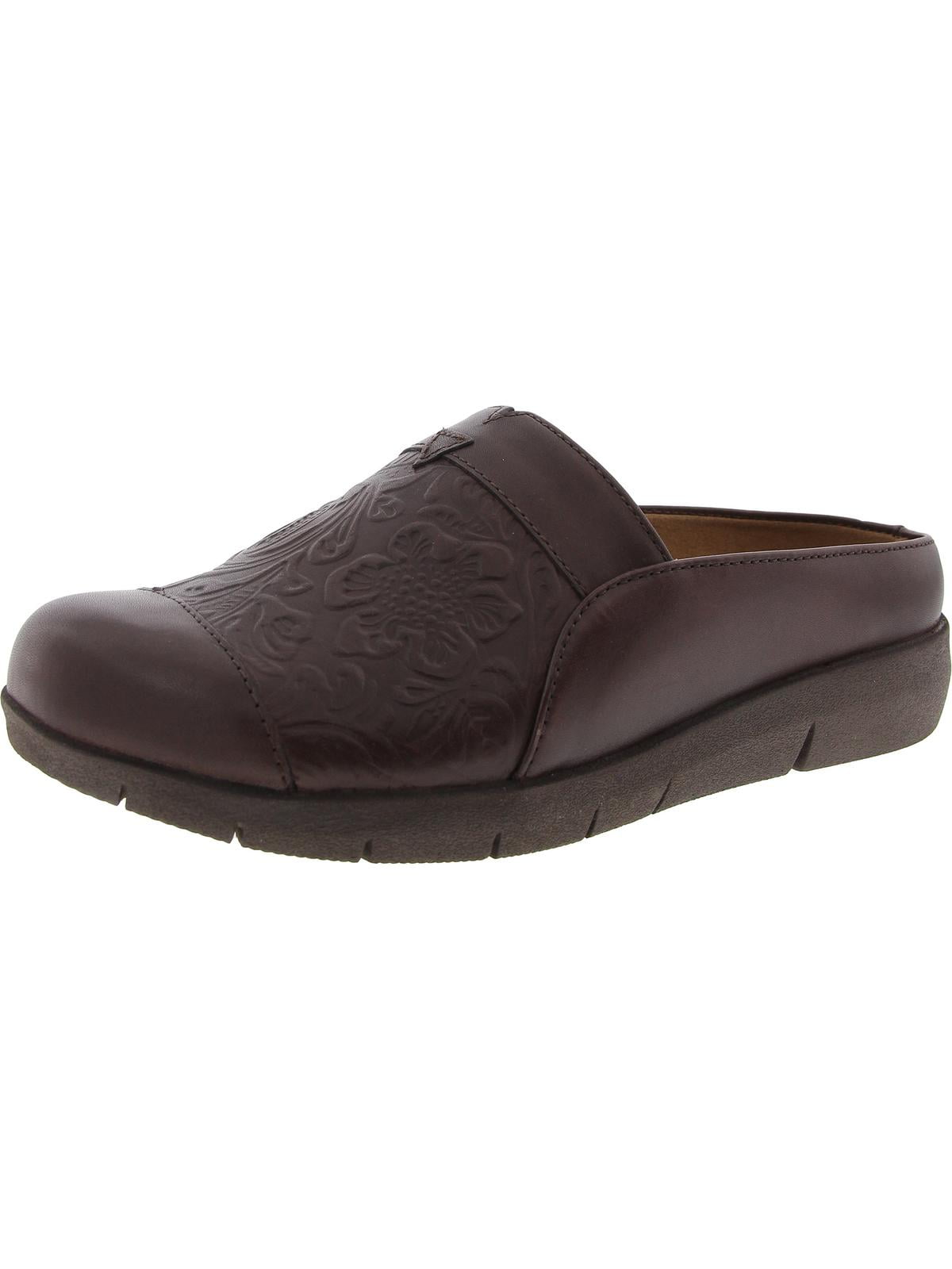 SoftWalk Womens San Marcos Leather Removable Insole Slide Sandals ...