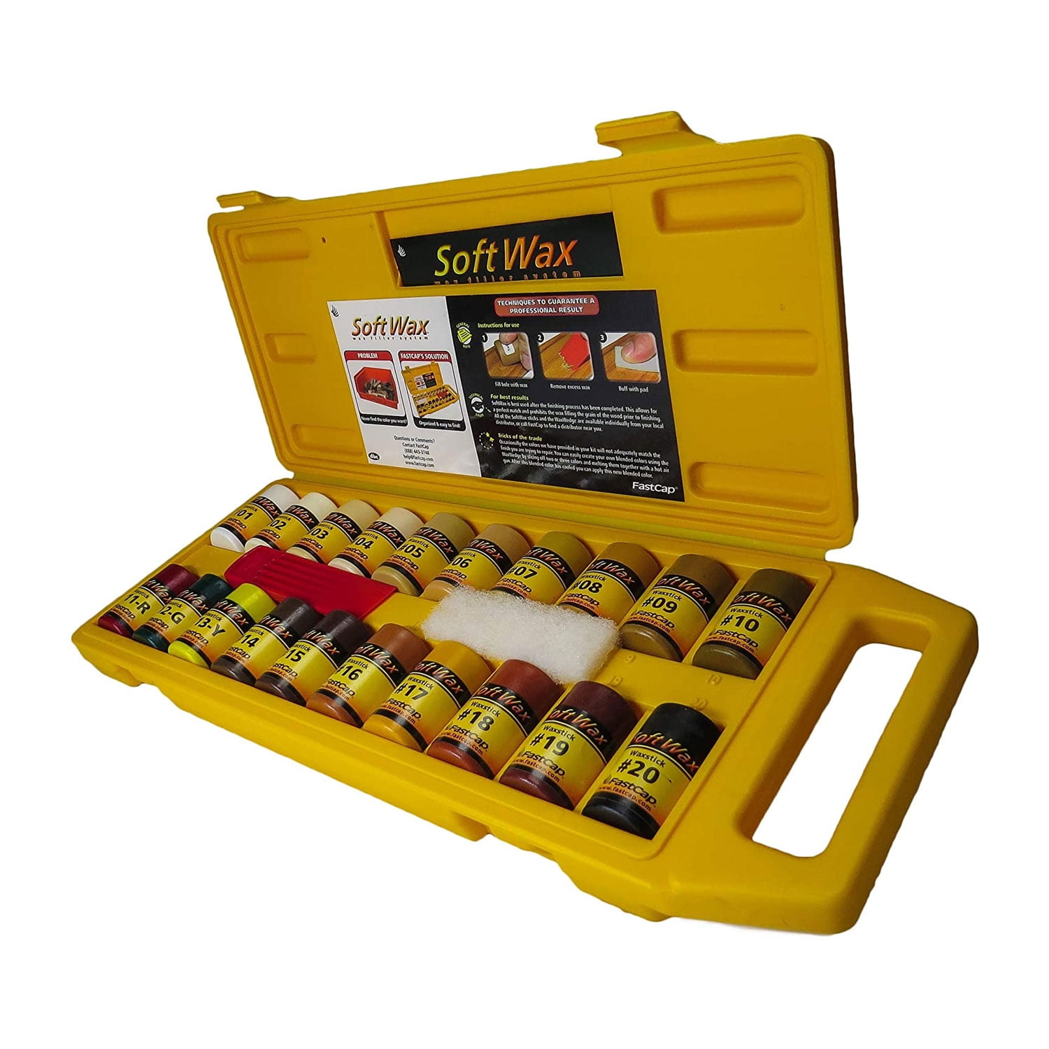 SoftWax Kit Includes: 20 Colors, WaxWedge, Buffing Pad, and Case ...