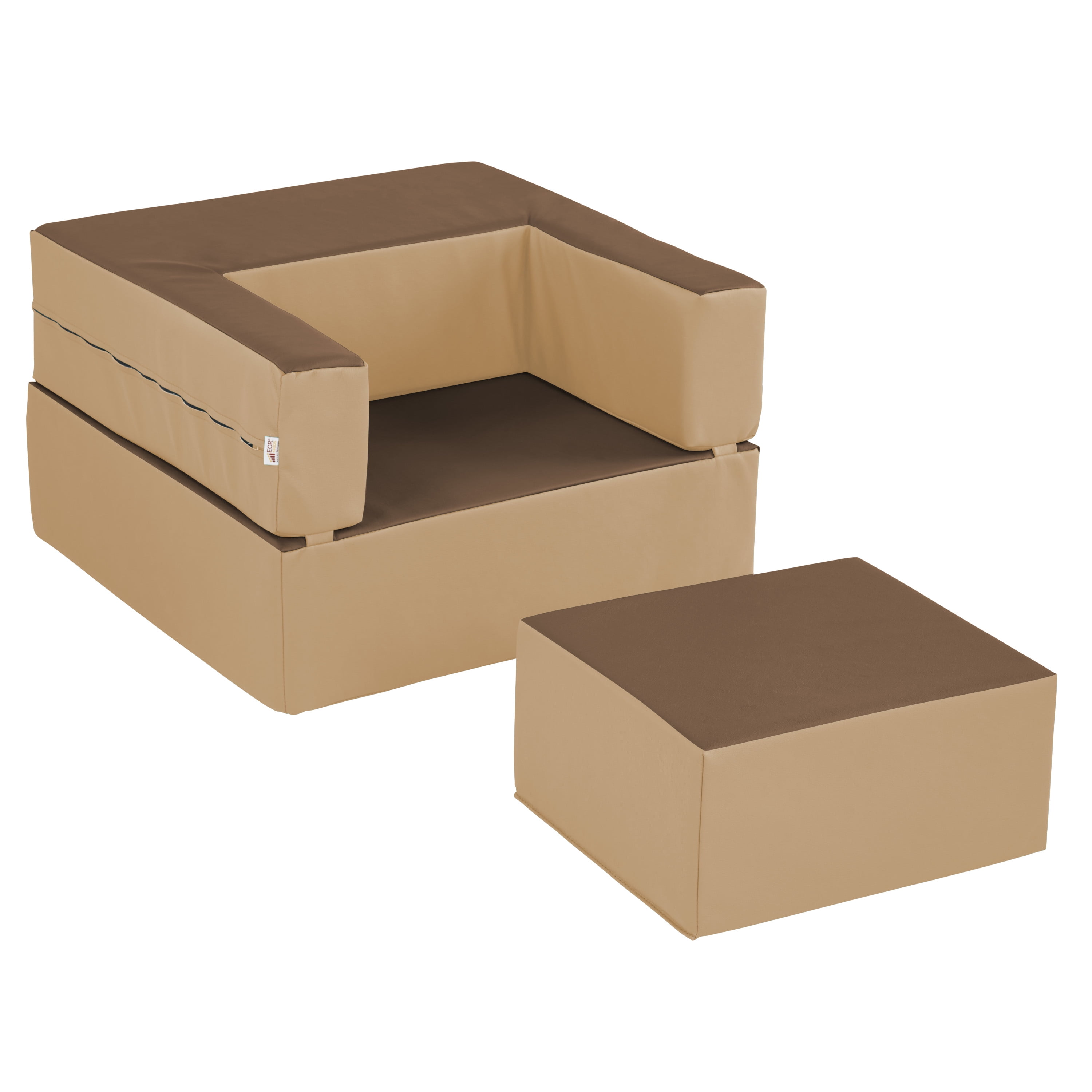 SoftZone® Flip-Flop Chair - Chocolate/Sand - Walmart.com