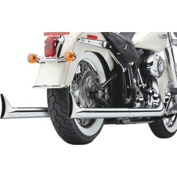 Softail Duals Full Exhaust Chrome with Fishtail Tips - Walmart Business ...