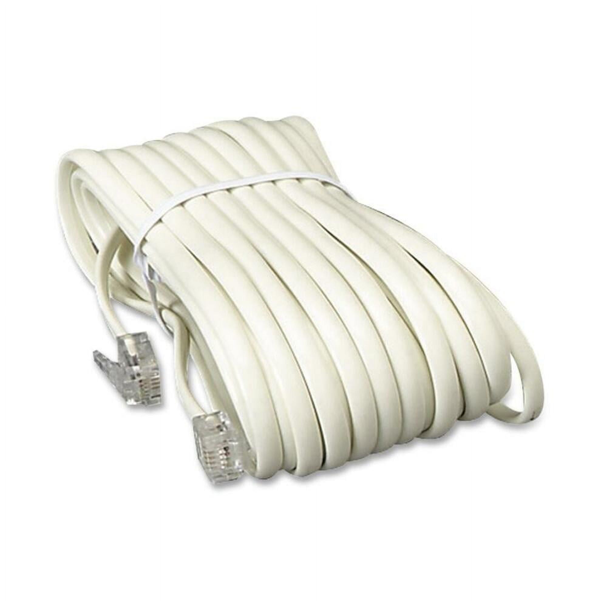 Softalk 04020 25 ft. Plug/Plug Telephone Extension Cord - Ivory ...