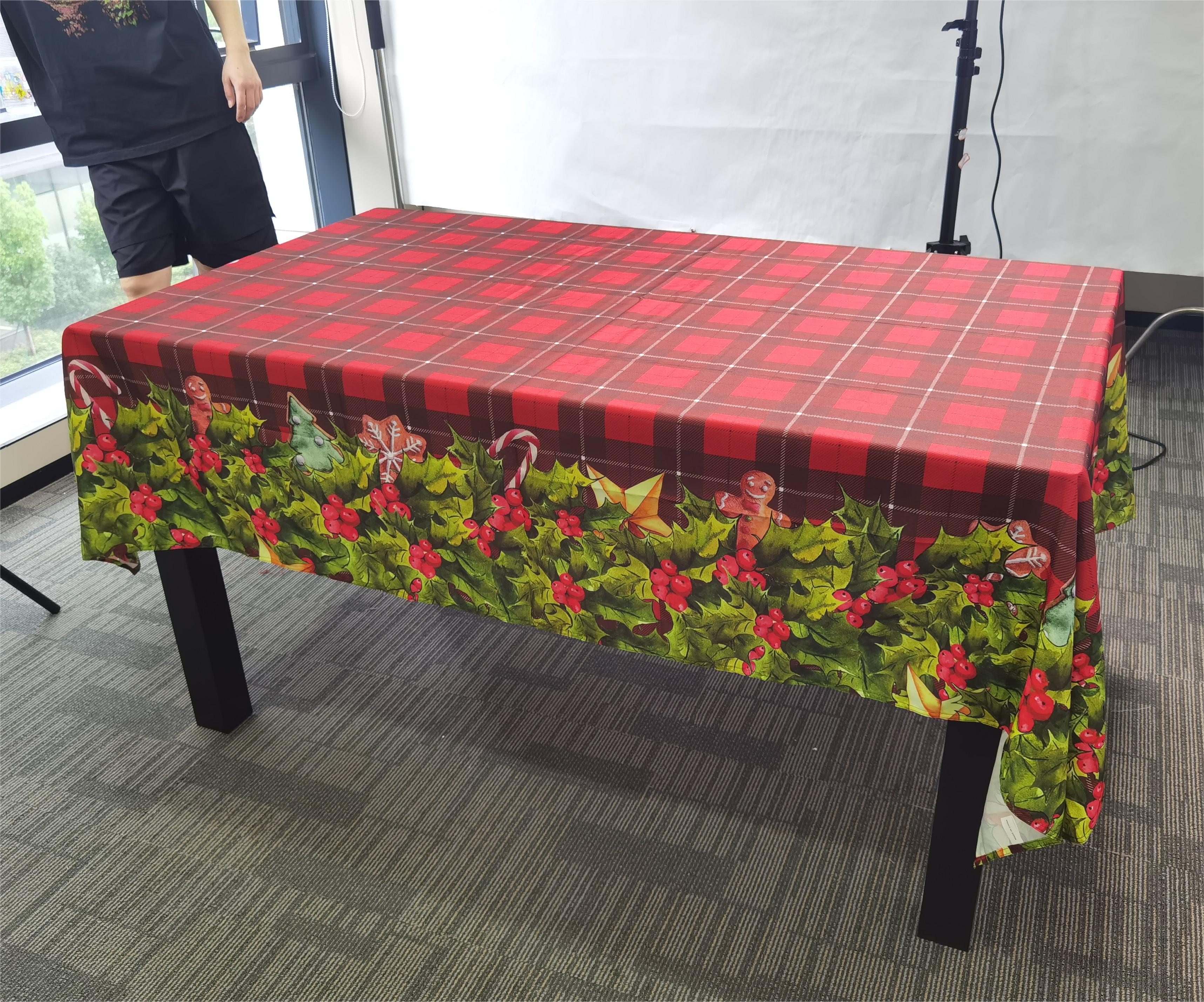 Softalker Christmas Tablecloth Plaid Tablecloth 60*84 inch Red Buffalo ...