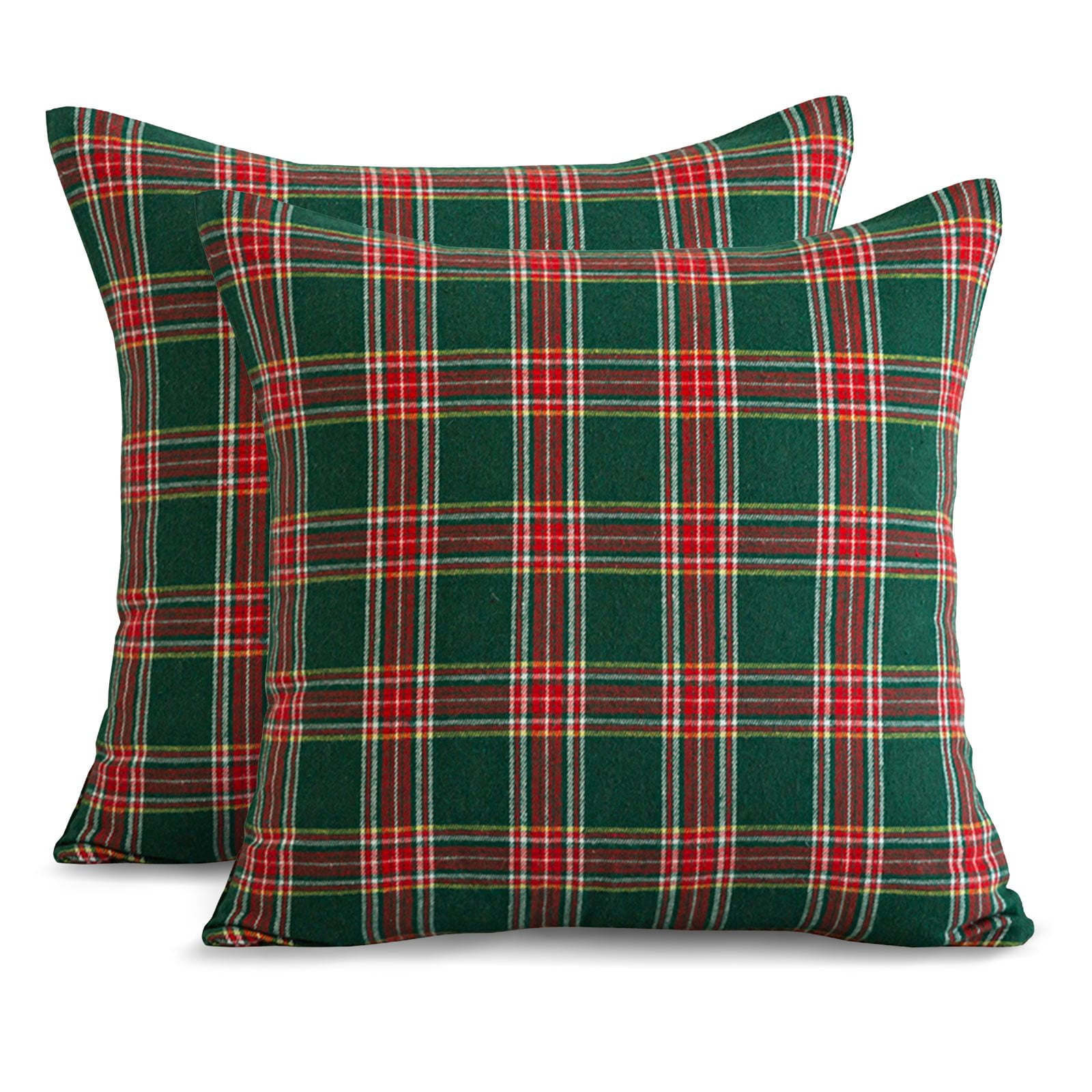 Softalker Pack of 2 Christmas Pillow Covers Zippered 20 X 20 Square ...